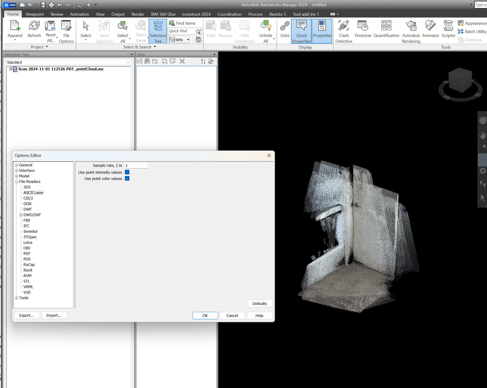 How to open 3D Scans in Navisworks